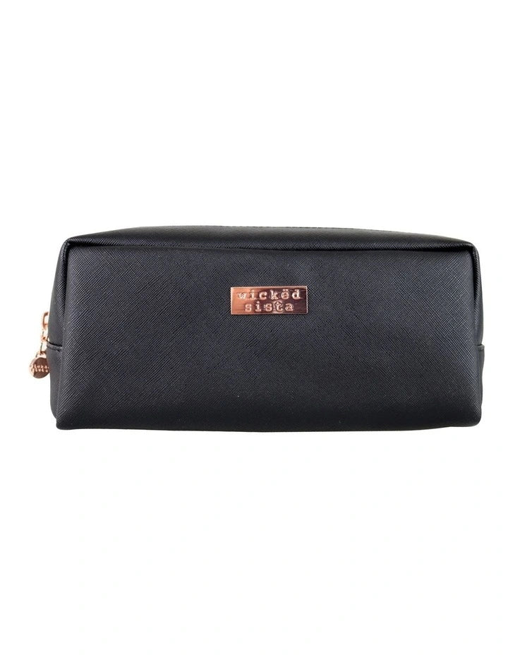 Premium Black Rectangular Cosmetic Bag – Alumer Beauty
